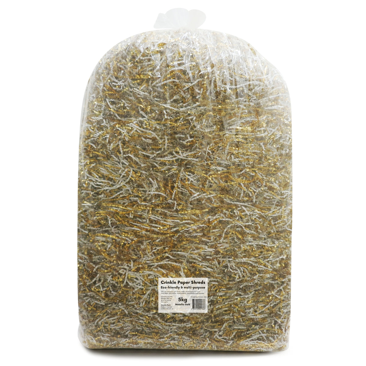 Crinkle Paper Shreds - Metallic Gold - 5kg - Australian Made – Crinkle Pack
