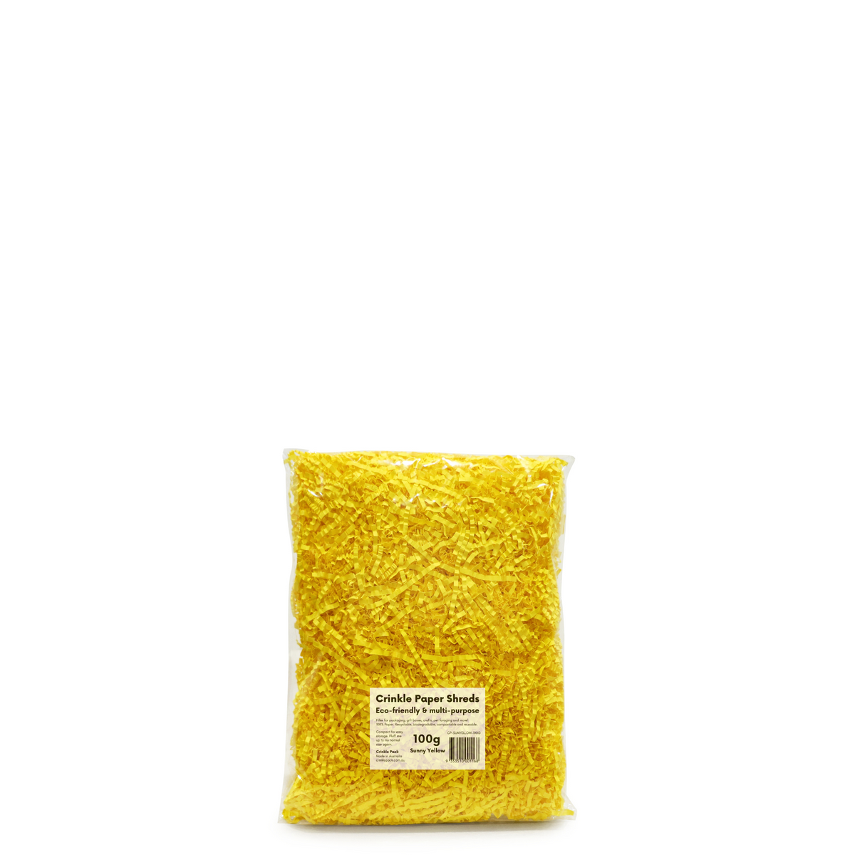 Crinkle Paper Shreds - Sunny Yellow - 100g - Australian Made – Crinkle Pack
