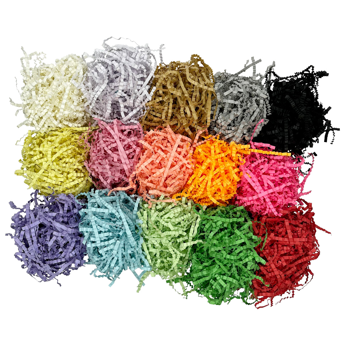 Crinkle Paper Shreds - Samples - All Colours - Australian Made ...