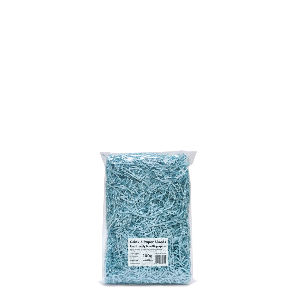 Crinkle Paper Shreds - Light Blue - 100g - Australian Made – Crinkle Pack